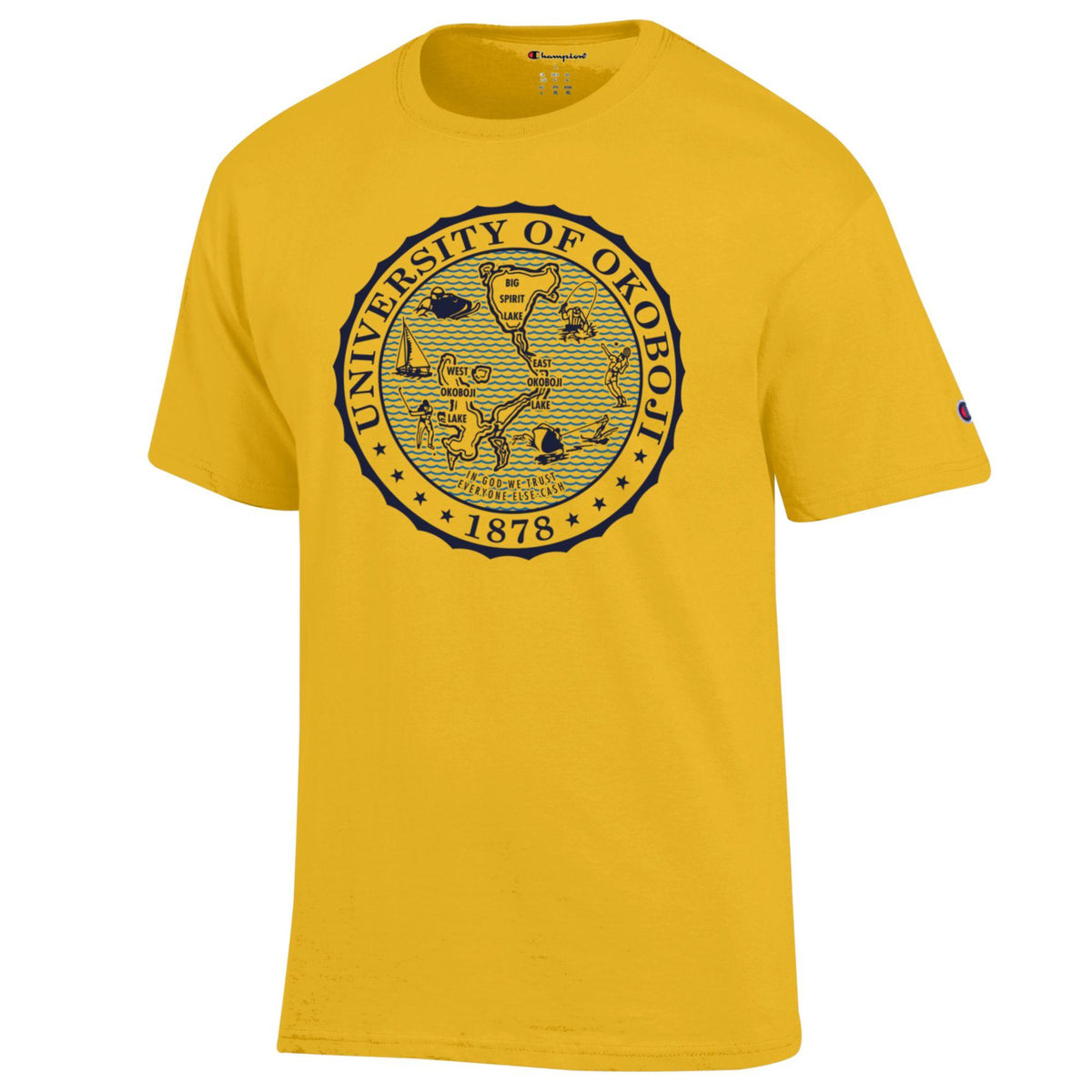 Okoboji Wavy Crest Tee – UniversityofOkoboji.com