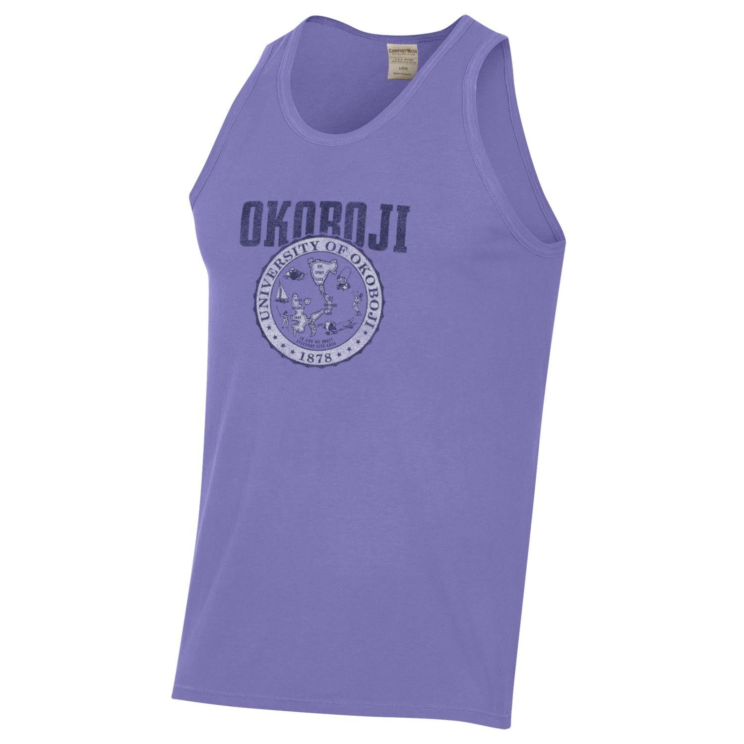 School Crest University of Okoboji Tank - Lavender ...